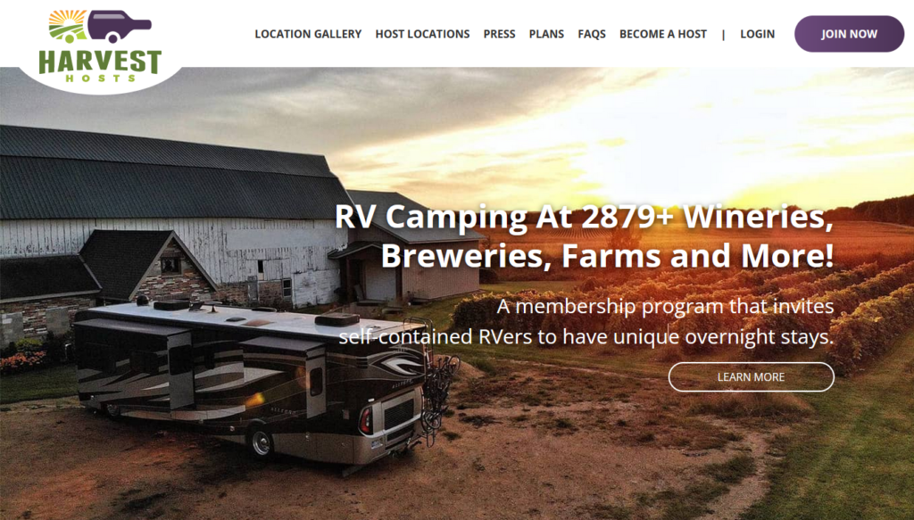 Harvest Hosts Review - Read Reviews and share your experience!