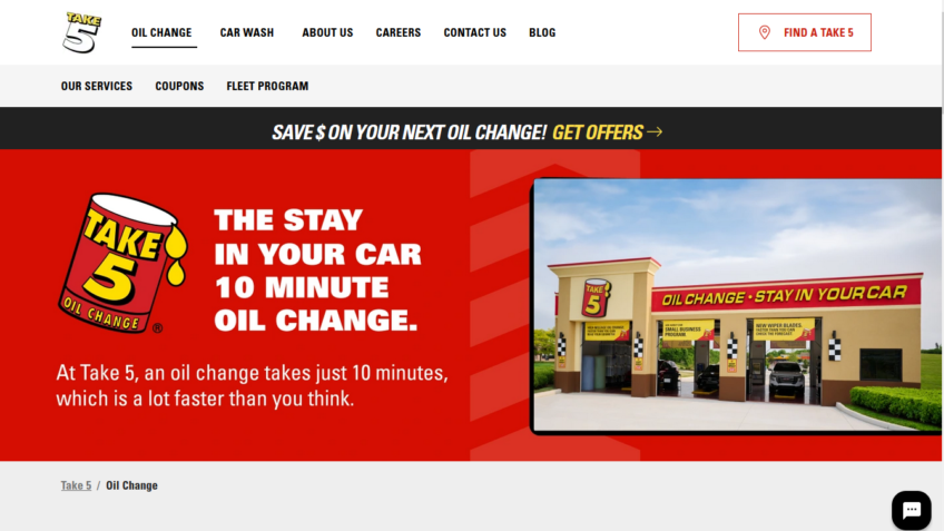 Take 5 Oil Change Review - Read Reviews And Share Your Experience!